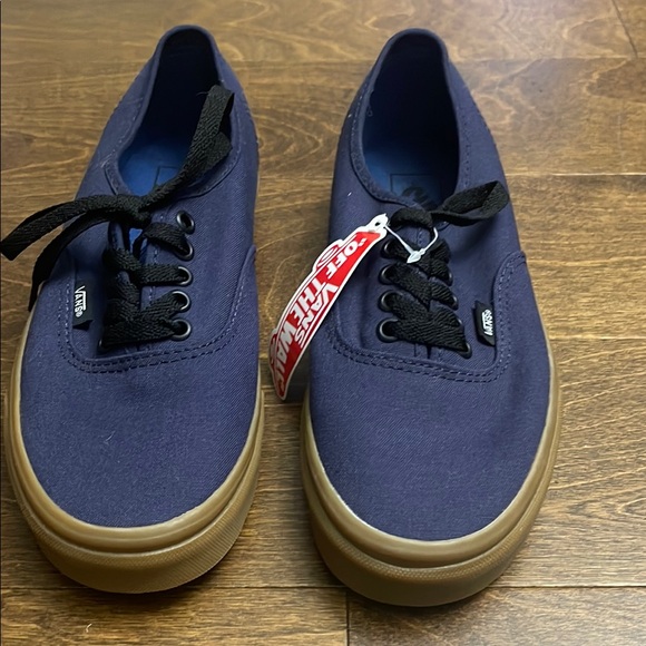 Vans | Shoes | New Vans Blue Canvas Sneakers With Gum Soles | Poshmark